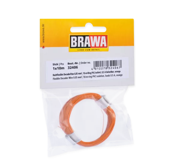 BRAWA 32406 Kabel 0,05x10m oranžová | RK MODEL